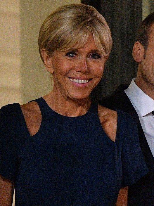 Na nivou zadatka: Brigitte Macron u indigo plavoj Louis Vuitton haljini ...